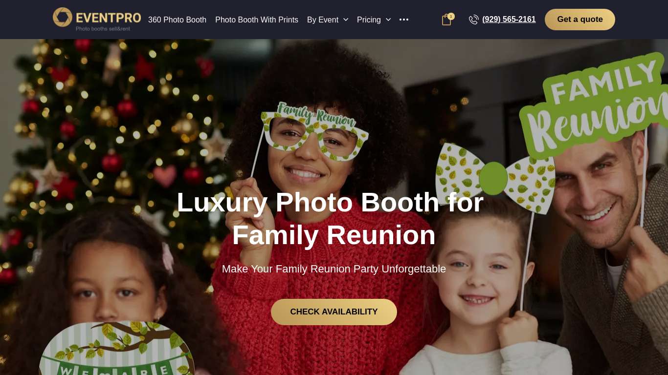 Luxury Photo Booth Service for Family Reunion Party