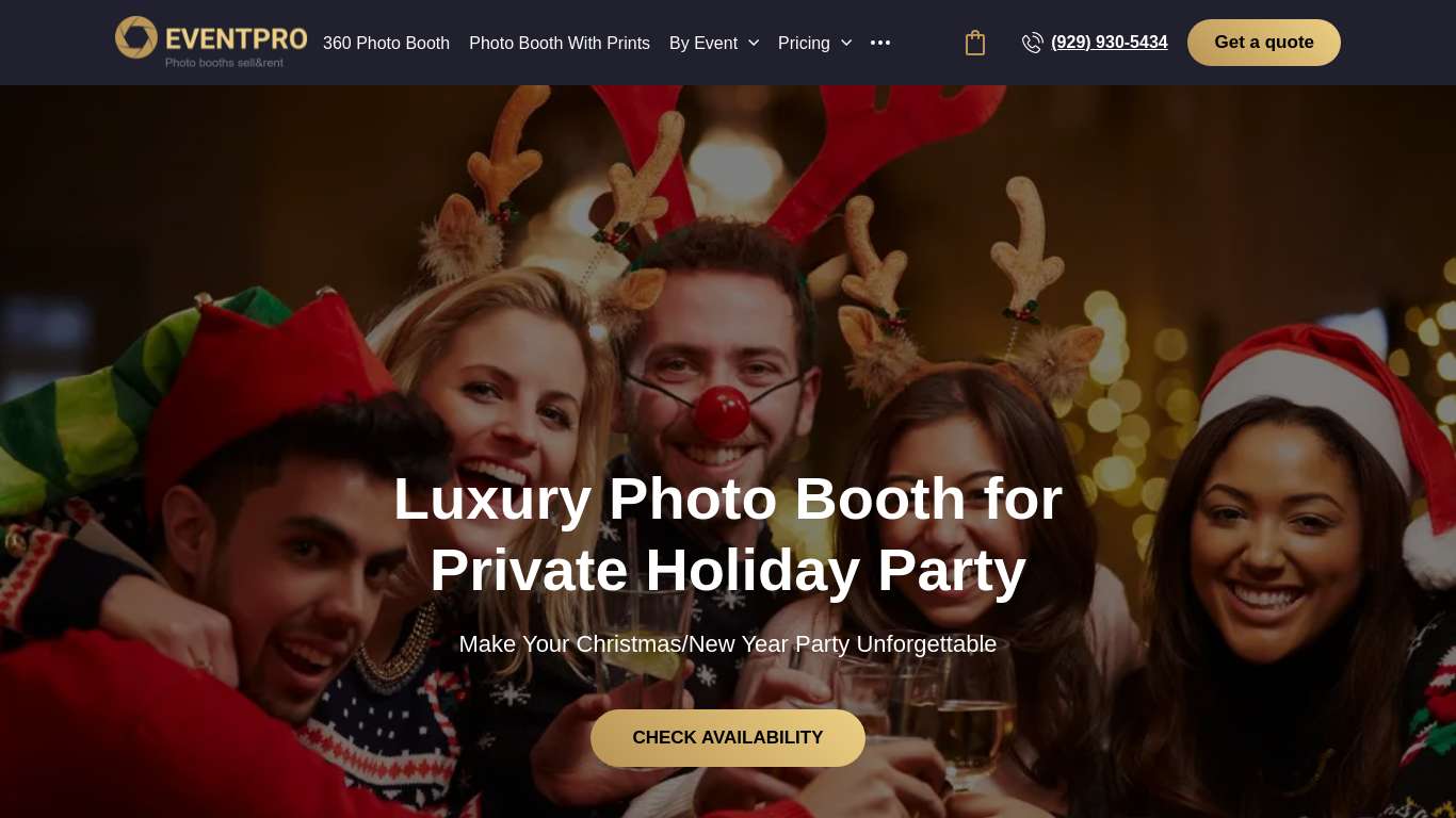 Luxury Photo Booth Service for Private Holiday Party